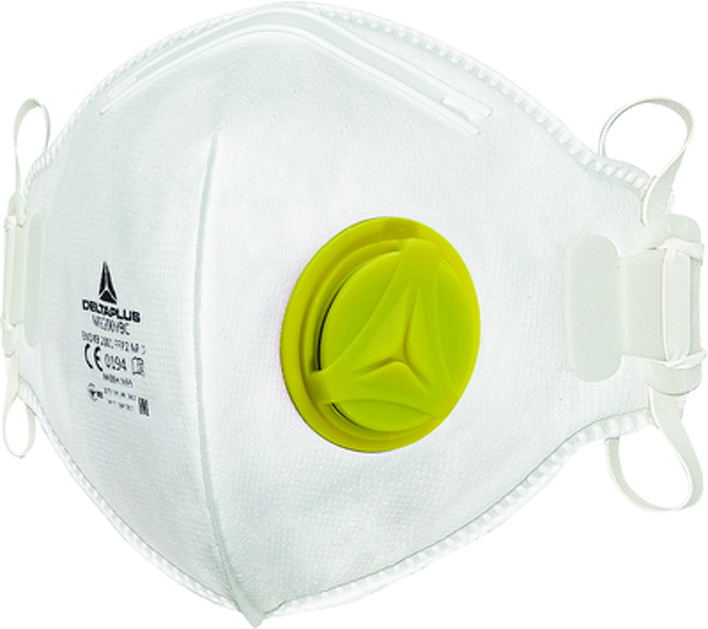 Masque pliable FFP2 avec valve - Delta Plus - Boîte de 10 pièces